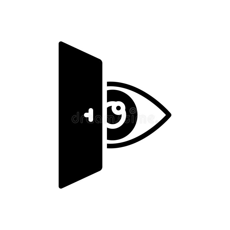 Black Solid Icon for Eye Looking, Vision and See Stock Vector ...