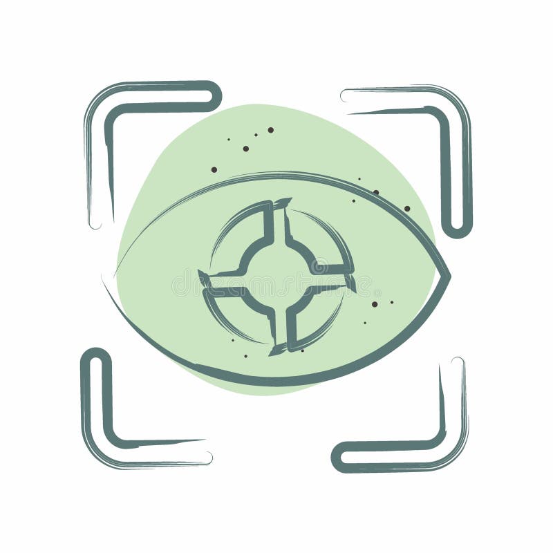 Icon Eye Tracking. Related To 3D Visualization Symbol. Color Spot Style ...