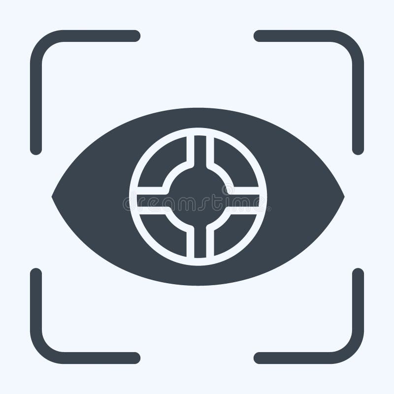 Icon Eye Tracking. Related To 3D Visualization Symbol. Glyph Style ...