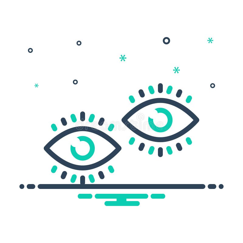 Mix Icon for Eyes, Look and Sight Stock Illustration - Illustration of ...