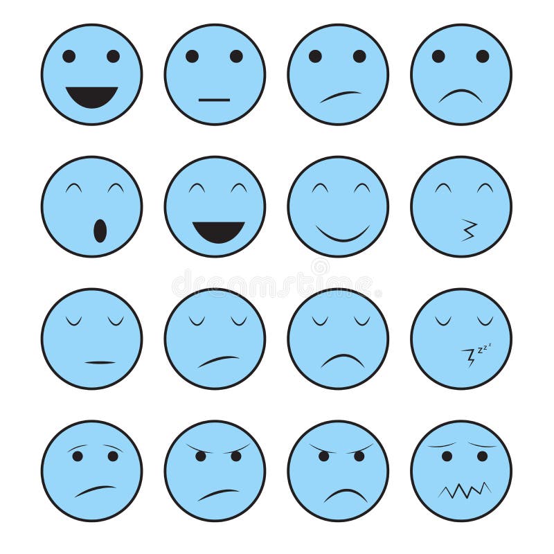 Icon face set stock illustration. Illustration of love - 56000125