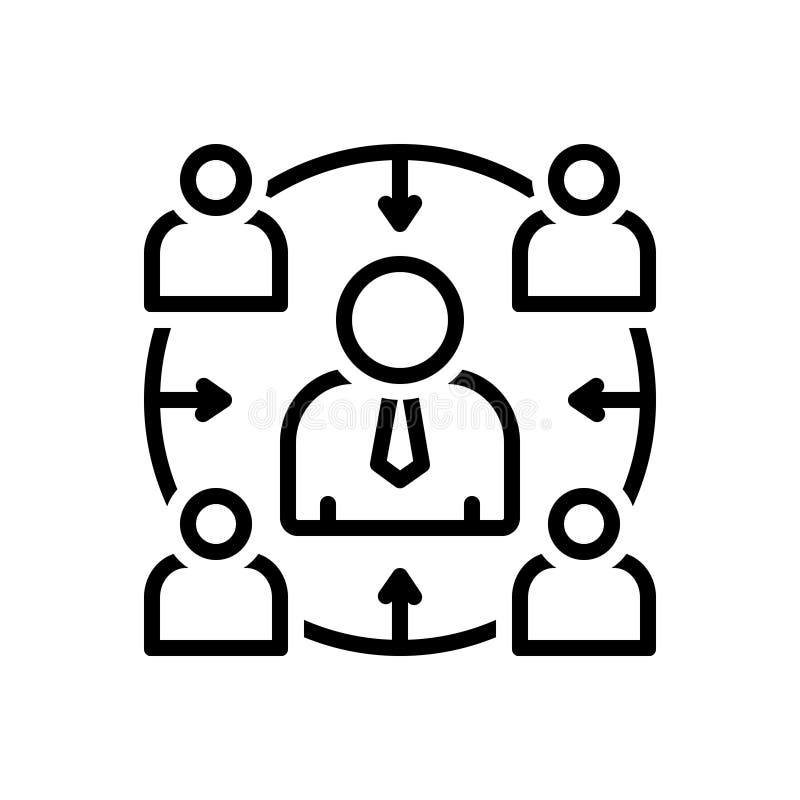 Black Line Icon for Facilitator, Accommodation and Comfort Stock Vector ...