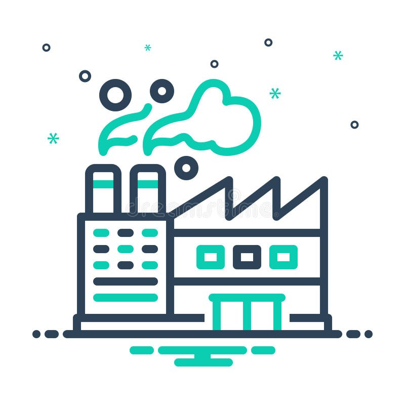 Mix Icon for Factory, Industry and Company Stock Vector - Illustration ...