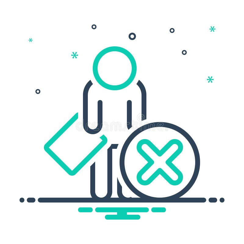 Mix Icon for Fail, Failure and Refuse Stock Vector - Illustration of ...