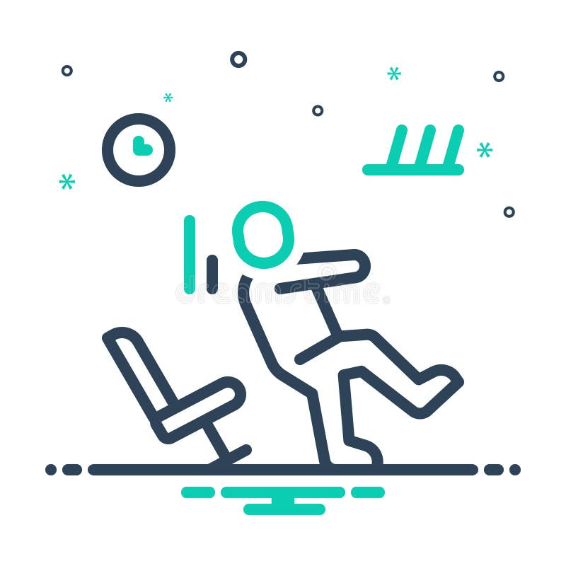 Mix Icon for Falling, Falling Person and Accident Stock Vector ...