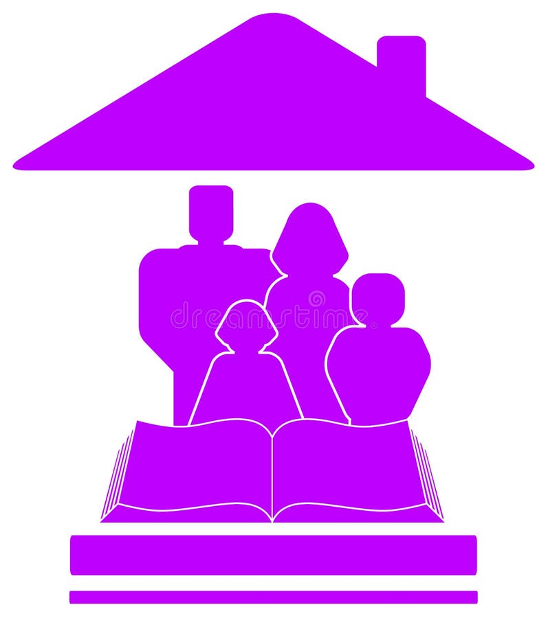 Family and book stock vector. Illustration of together - 5743549