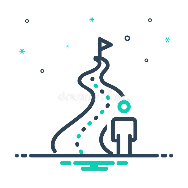 Mix Icon for Far, Distant and Faraway Stock Vector - Illustration of ...
