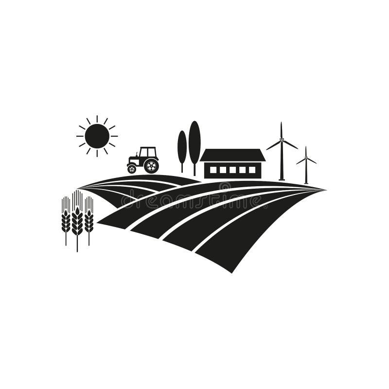 The Icon of the Farm. Simple Vector Illustration on a White Background ...