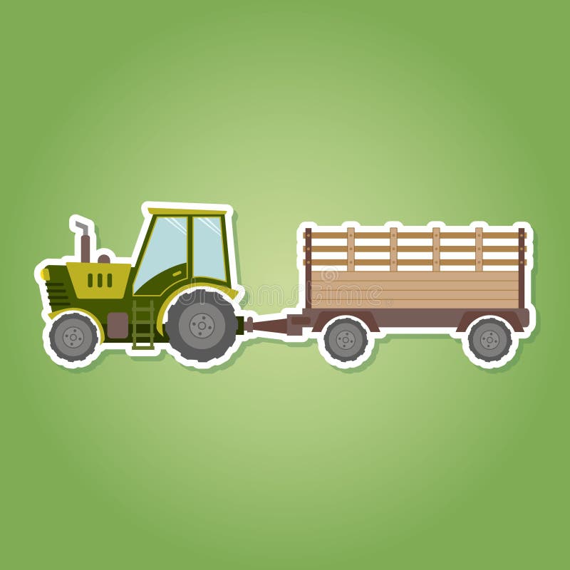 Cartoon Tractor Trailer Stock Illustrations – 796 Cartoon Tractor ...