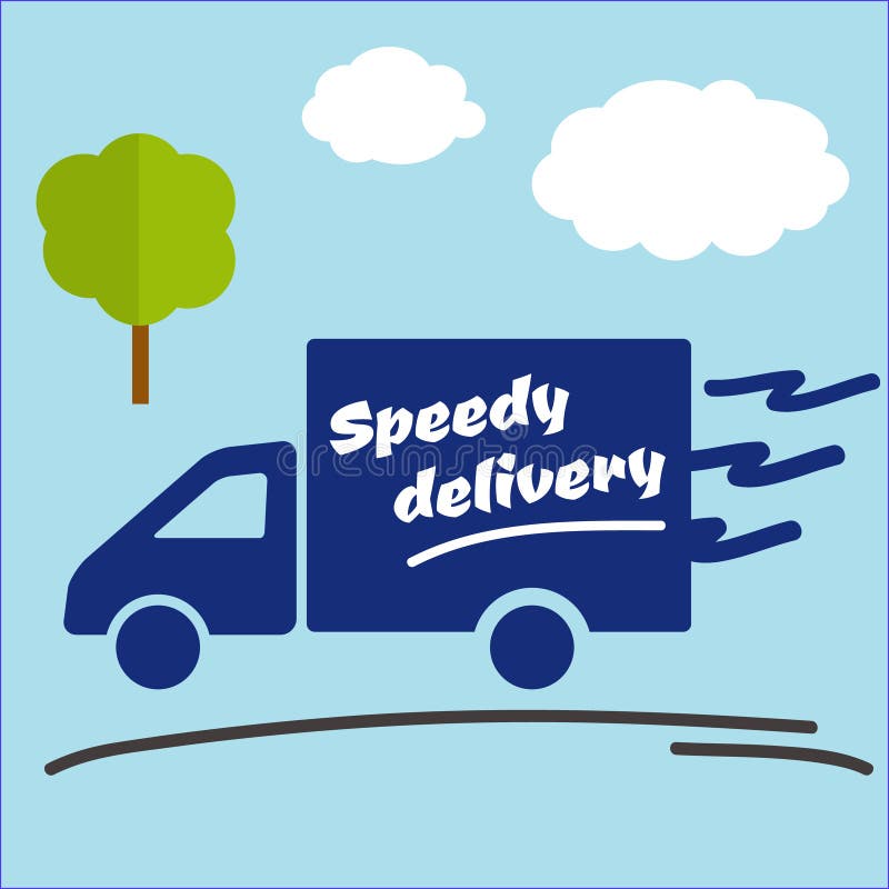 Icon of Fast delivery. stock vector. Illustration of blue - 70600655