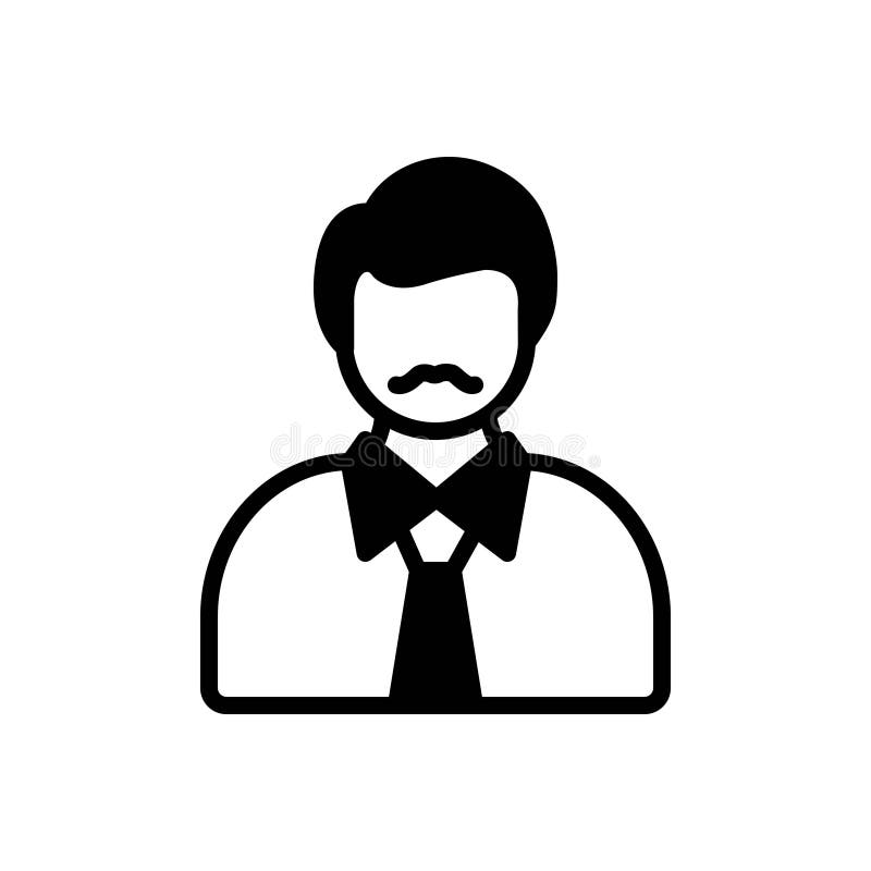 Black Solid Icon for Fathers, Dad and Daddy Stock Illustration ...
