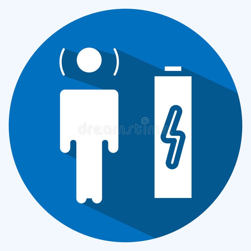 Icon Fatigue. Suitable for Flu Symbol. Long Shadow Style. Simple Design ...