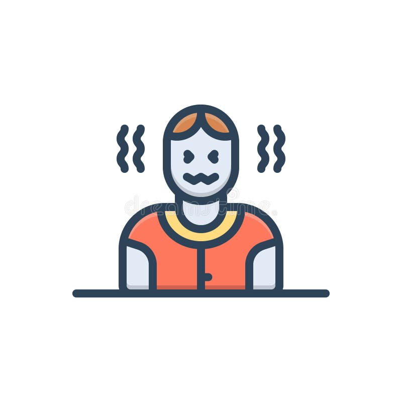 Color Illustration Icon for Fear, Phobia and Affraid Stock Vector ...