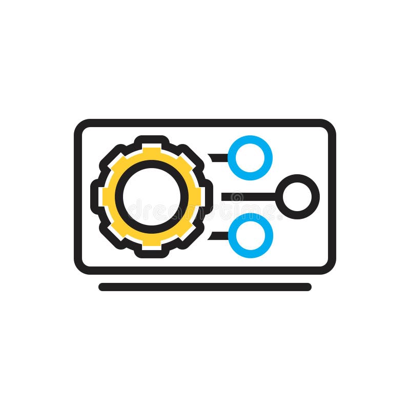 Multi Color Icon for Feature, Featuring and Gadget Stock Illustration ...