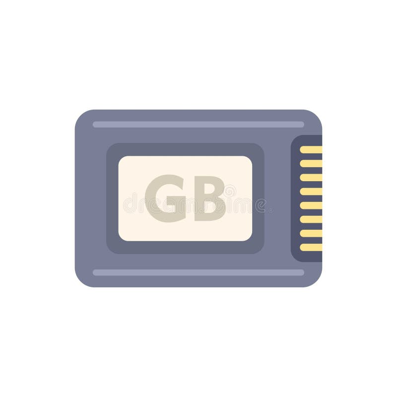 Micro Sd Card Showing Storage Space Icon Illustration Stock ...