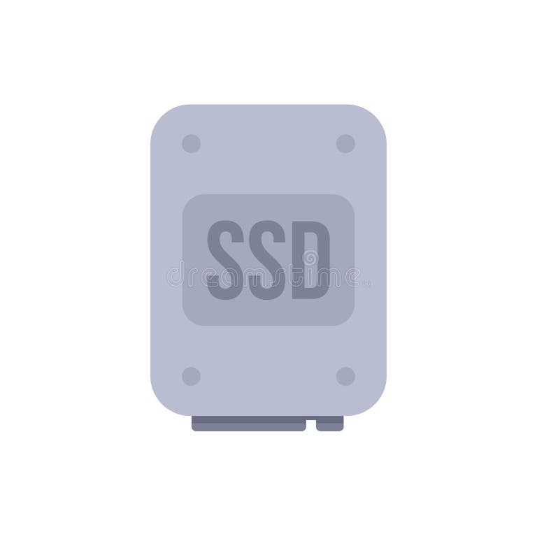 Ssd Solid State Drive Storage Device Icon Stock Vector - Illustration ...