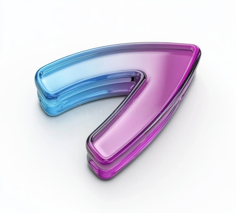 An Icon Featuring a 3D Glass Holographic Bar Chart with a Rainbow ...