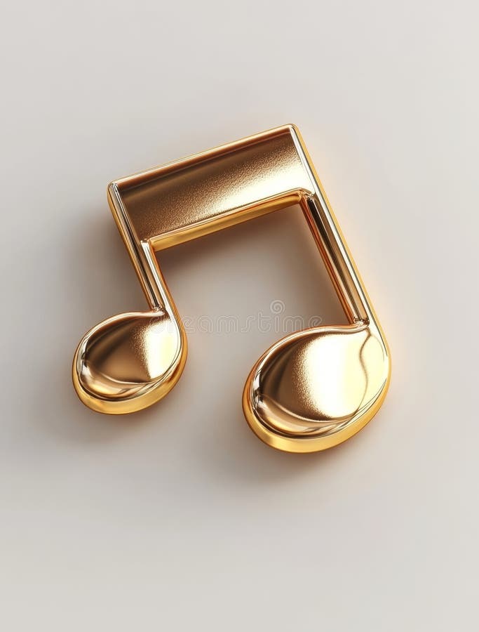 Gold Icon Music Note White Yellow Background Stock Photos - Free ...