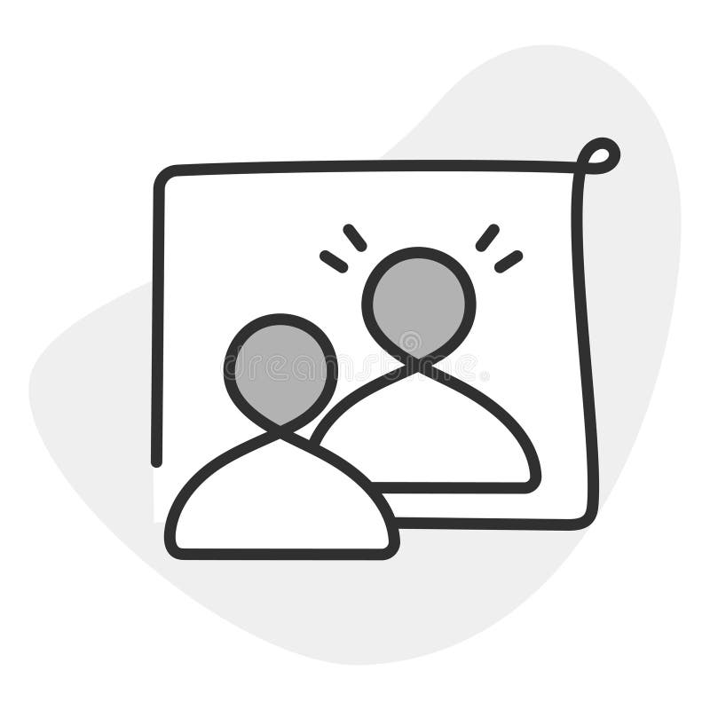 An Icon Featuring a Person S Reflection in a Mirror. Stock Vector ...