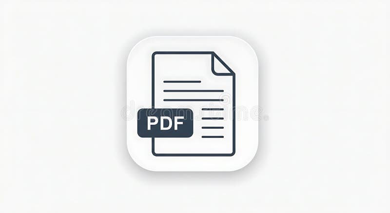 Icon Featuring a Stylized Document with Lines, Representing Text, and ...