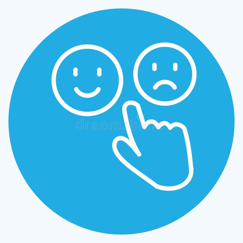 Icon Feedback 1. Suitable for Feedback Symbol. Blue Eyes Style. Simple ...