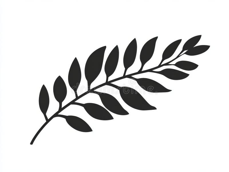 Icon of Fern on Transparent Background. this is an Image Illustration ...