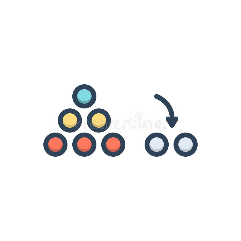 Color Illustration Icon for Few, Little and Meager Stock Illustration ...