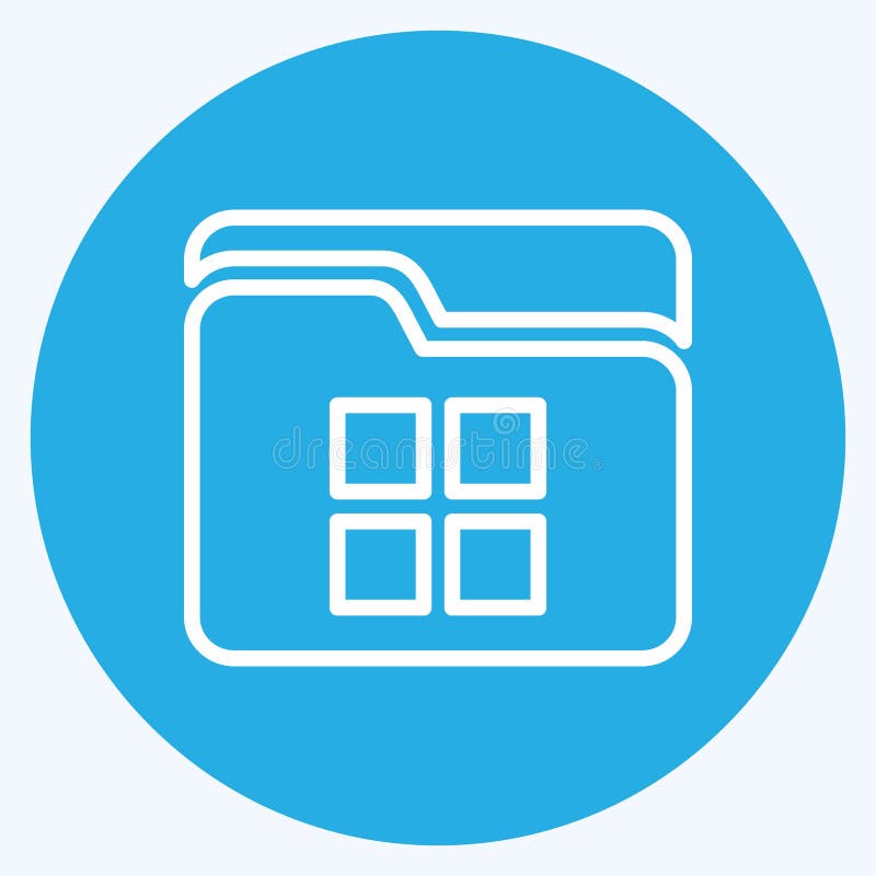 Icon File Manager. Suitable for Mobile Apps Symbol. Blue Eyes Style ...