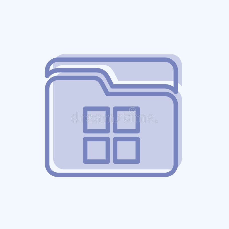 Icon File Manager. Suitable for Mobile Apps Symbol. Two Tone Style ...