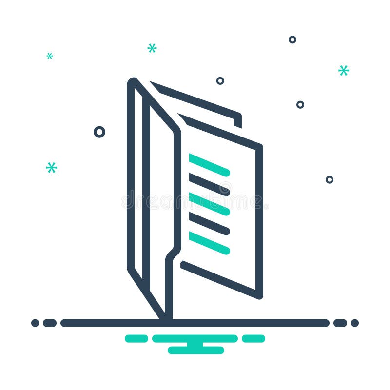 Mix Icon for Files, Dossier and Record Stock Illustration ...