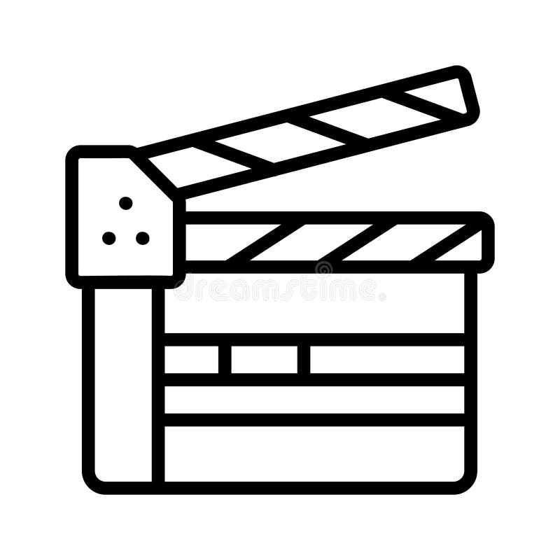 Icon of Film Clapper for Cinema Production Stock Illustration ...
