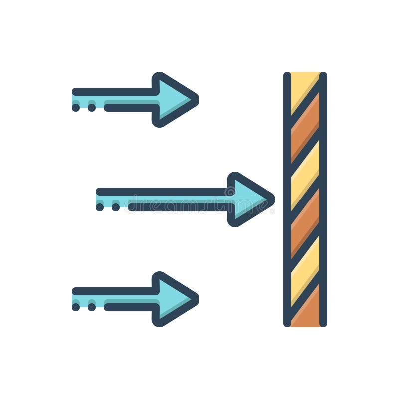 Color Illustration Icon for Finally, Finish and End Stock Illustration ...