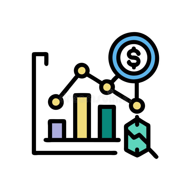 Icon for Financial Analysis Tools Stock Vector - Illustration of growth ...