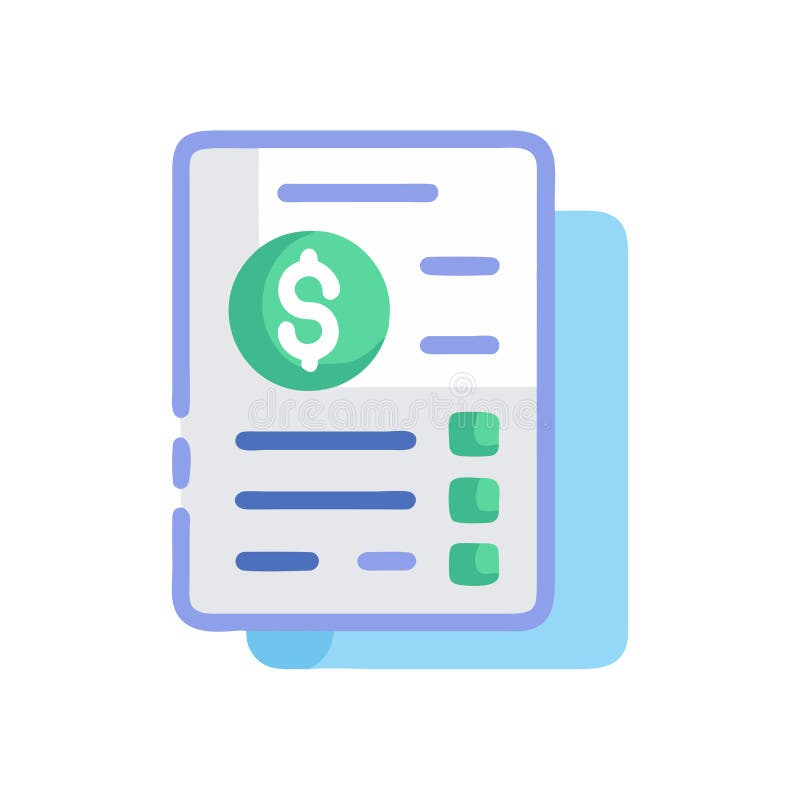 Icon for Financial Expense Reporting Stock Vector - Illustration of ...