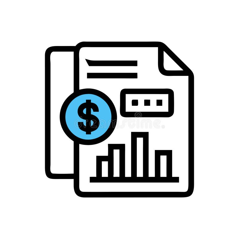 Icon for Financial Record Keeping Stock Vector - Illustration of genius ...
