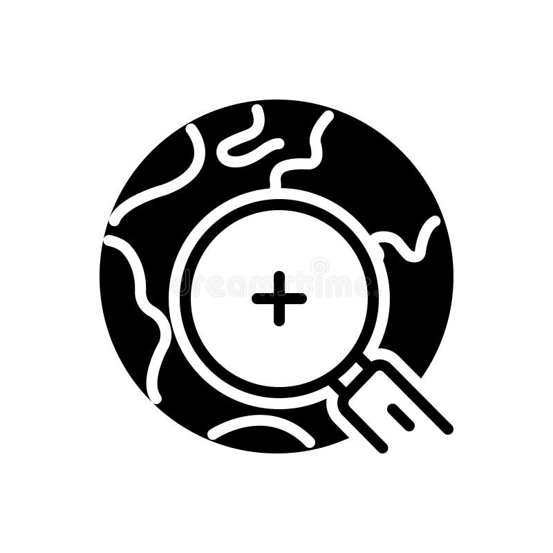 Black Solid Icon for Find, Discover and Search Stock Vector ...