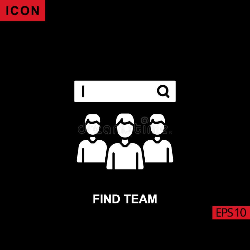 Find Team Icon. Vector Scheme and Diagram Symbol. Flat Find Team Icon ...