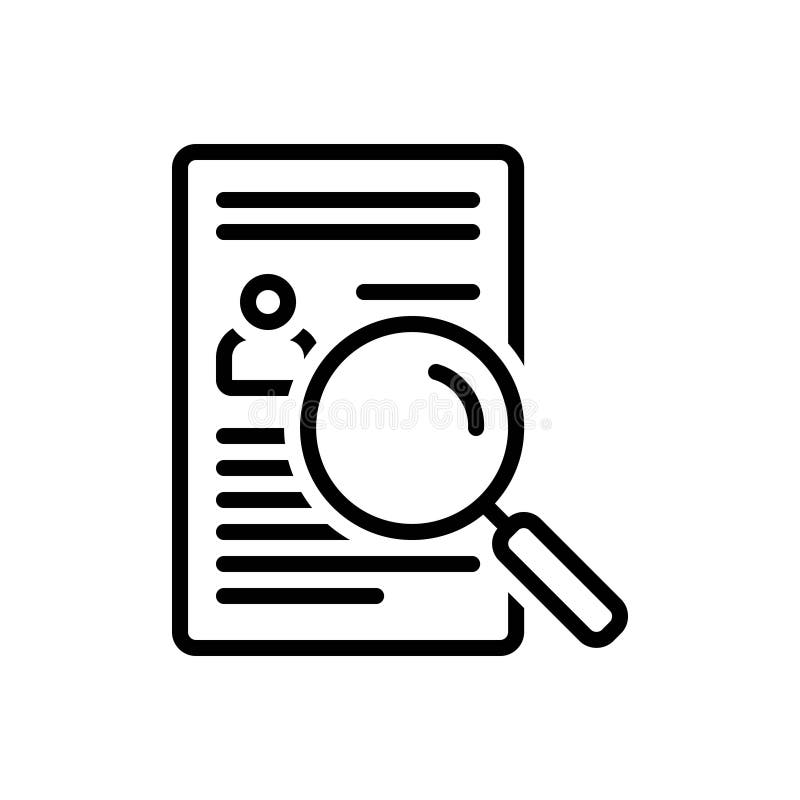 Black Line Icon for Findings, Achievement and Application Stock Vector ...