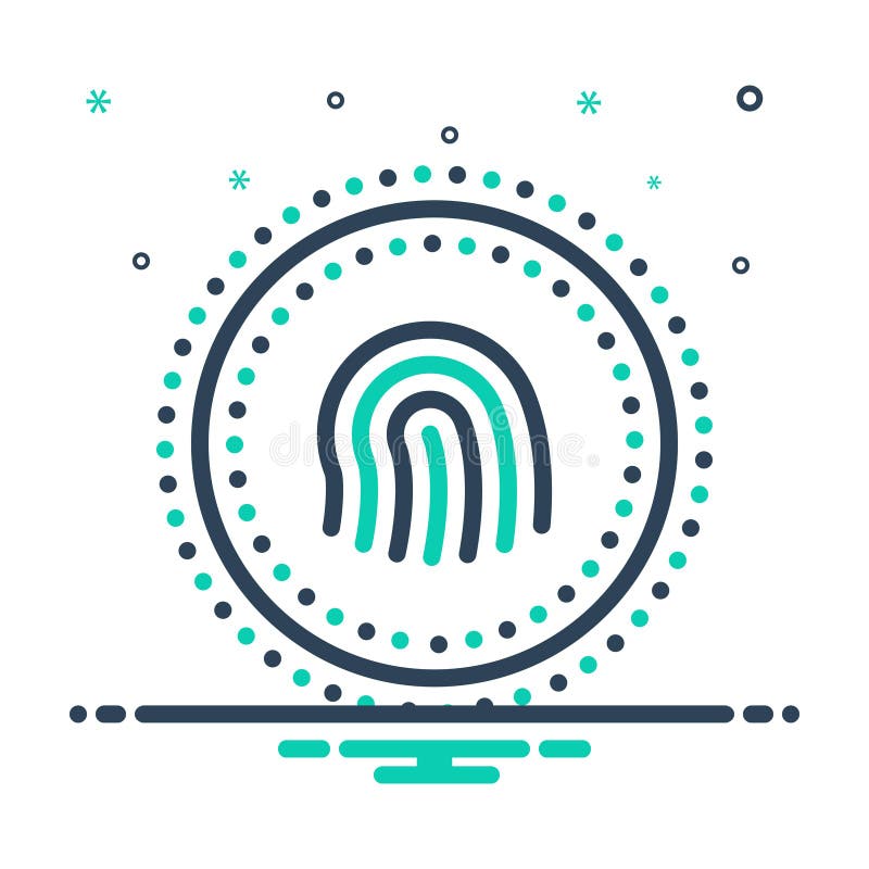 Mix Icon for Finger Print, Thumb Mark and Unique Stock Vector ...