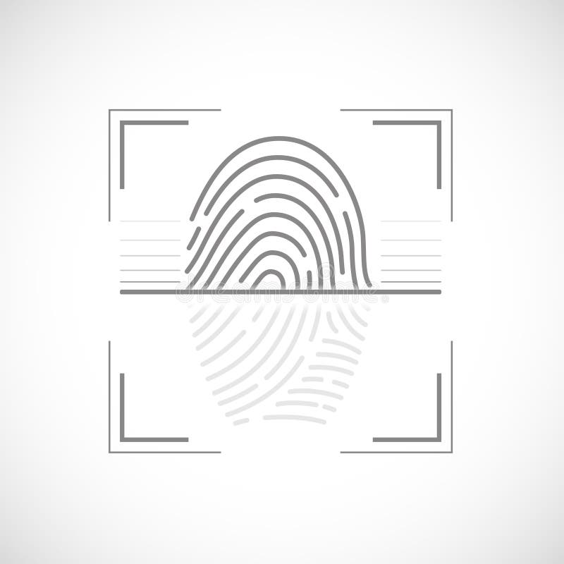 Icon Fingerprint Scan. Data Security and Biometrics Access Stock Vector ...