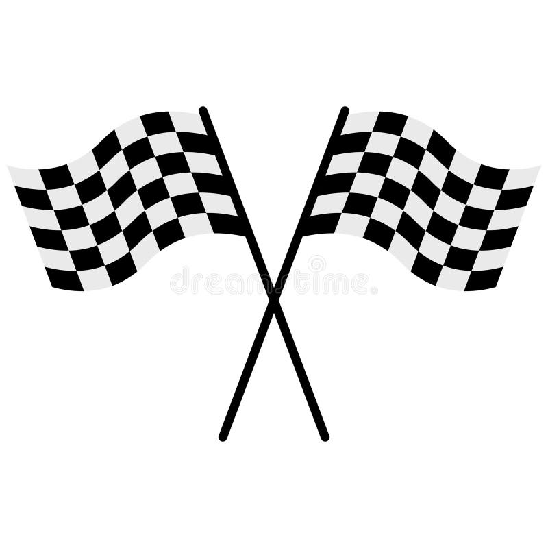 Checkered Flag Vector Icon. Checkers Flag Stock Illustration ...