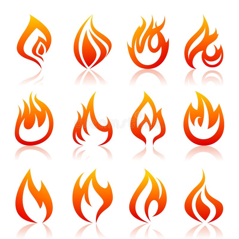 Icon fire stock vector. Illustration of fire, vector - 27009020