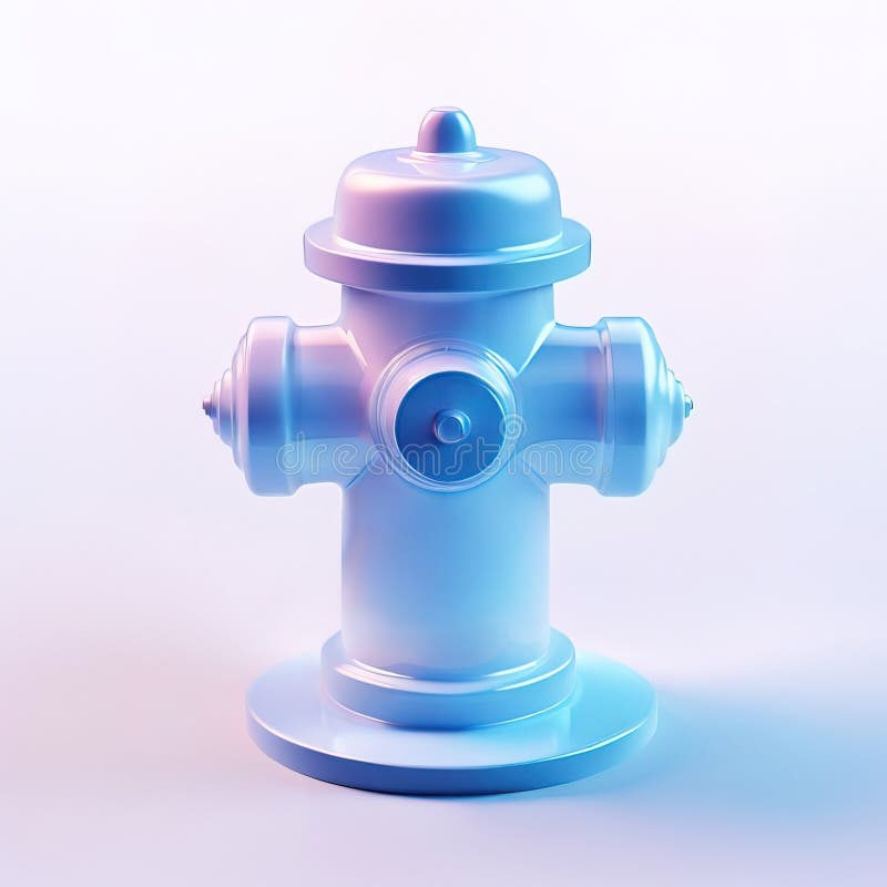 Icon of Fire Hydrant, Glossy Glass Style Stock Illustration ...