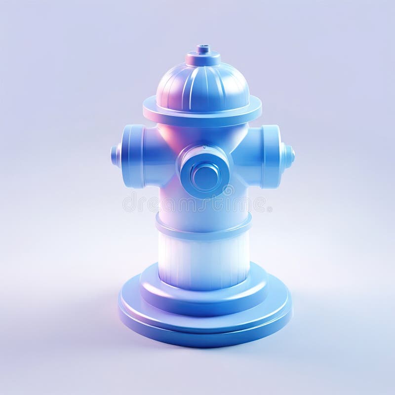 Icon of Fire Hydrant, Glossy Glass Style Stock Illustration ...