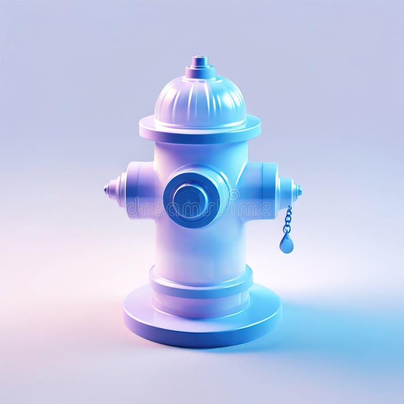 Icon of Fire Hydrant, Glossy Glass Style Stock Illustration ...