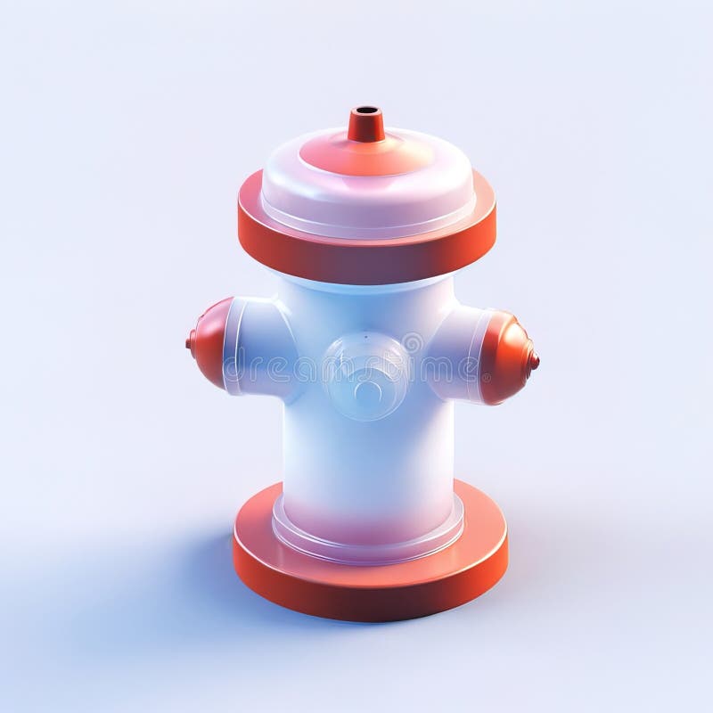 Icon of Fire Hydrant, Glossy Glass Style Stock Illustration ...