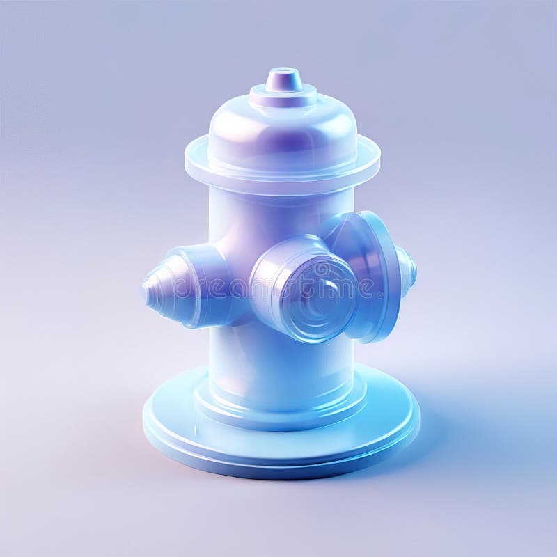 Icon of Fire Hydrant, Glossy Glass Style Stock Illustration ...