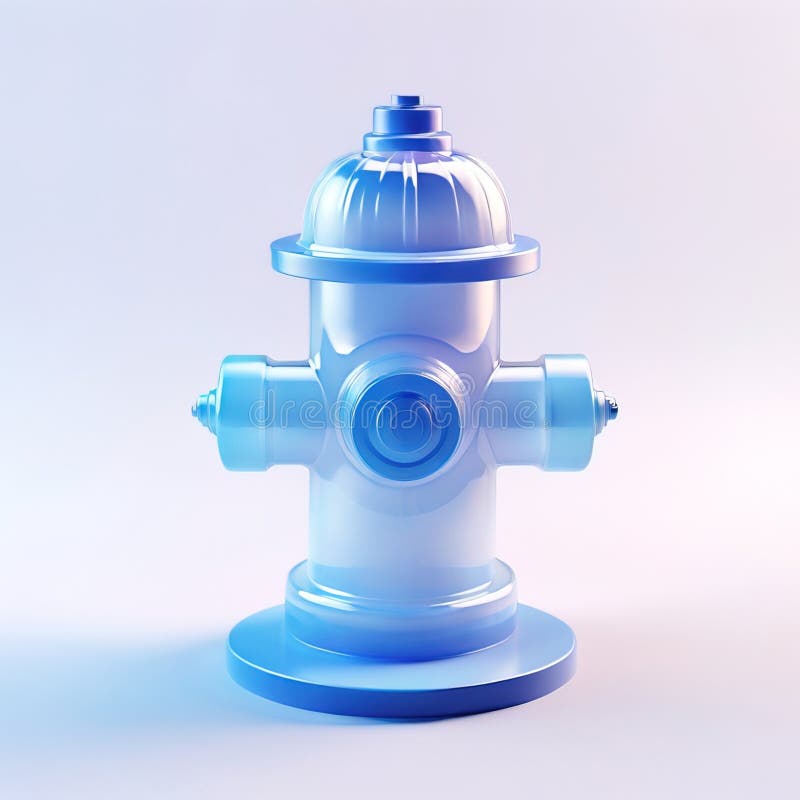 Icon of Fire Hydrant, Glossy Glass Style Stock Illustration ...