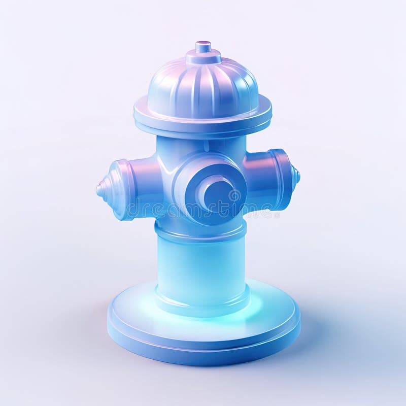 Icon of Fire Hydrant, Glossy Glass Style Stock Illustration ...