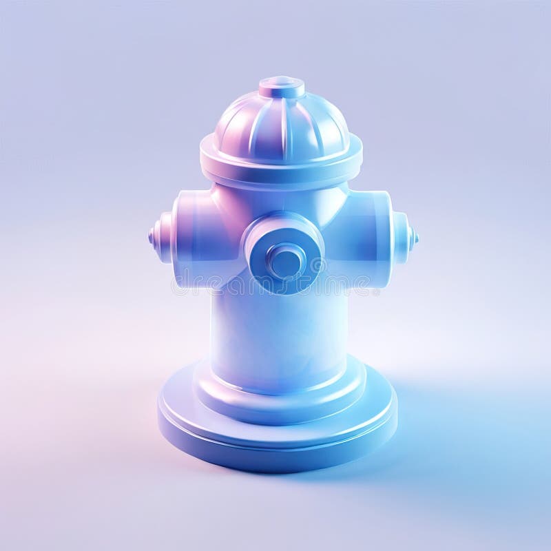 Icon of Fire Hydrant, Glossy Glass Style Stock Illustration ...